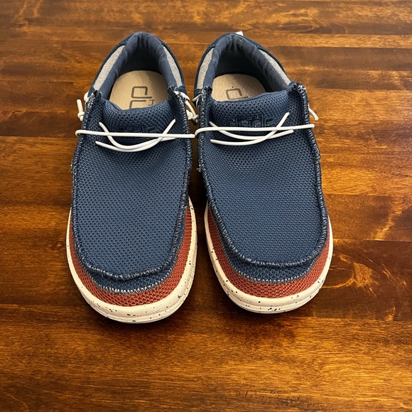 Hey Dude | Shoes | Hey Dude Shoes Men Size Blue And Burnt Orange Extra ...